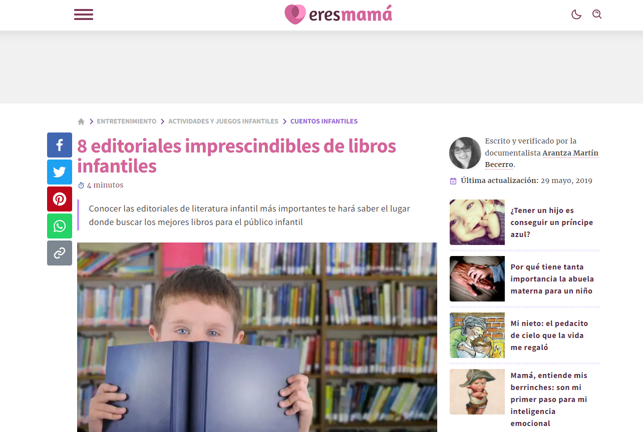 Las webs que recomiendan las mejores editoriales infantiles del mercado ...